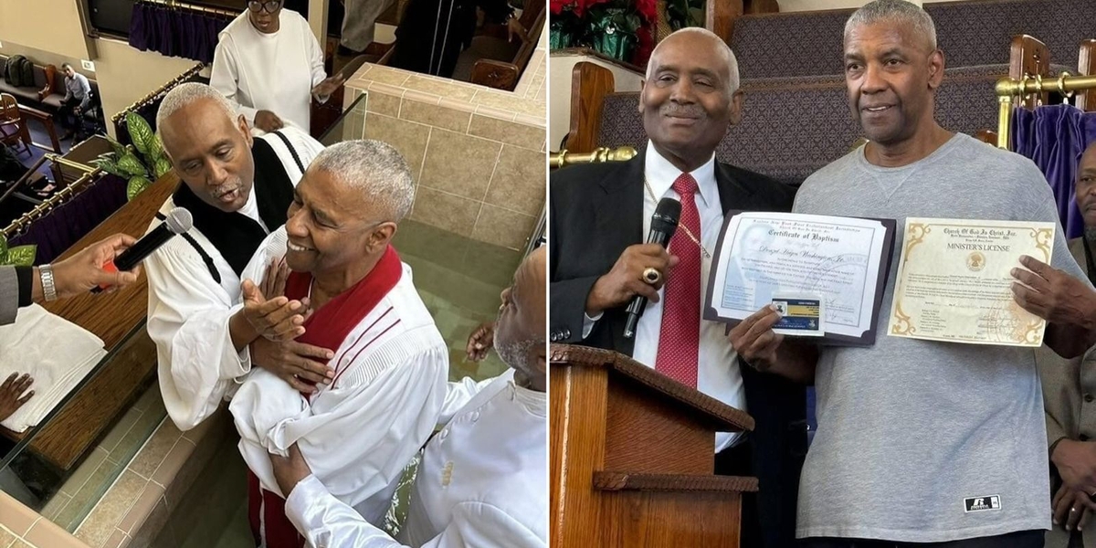 Denzel Washington é batizado e ordenado pastor nos EUA: ‘Nada é ...