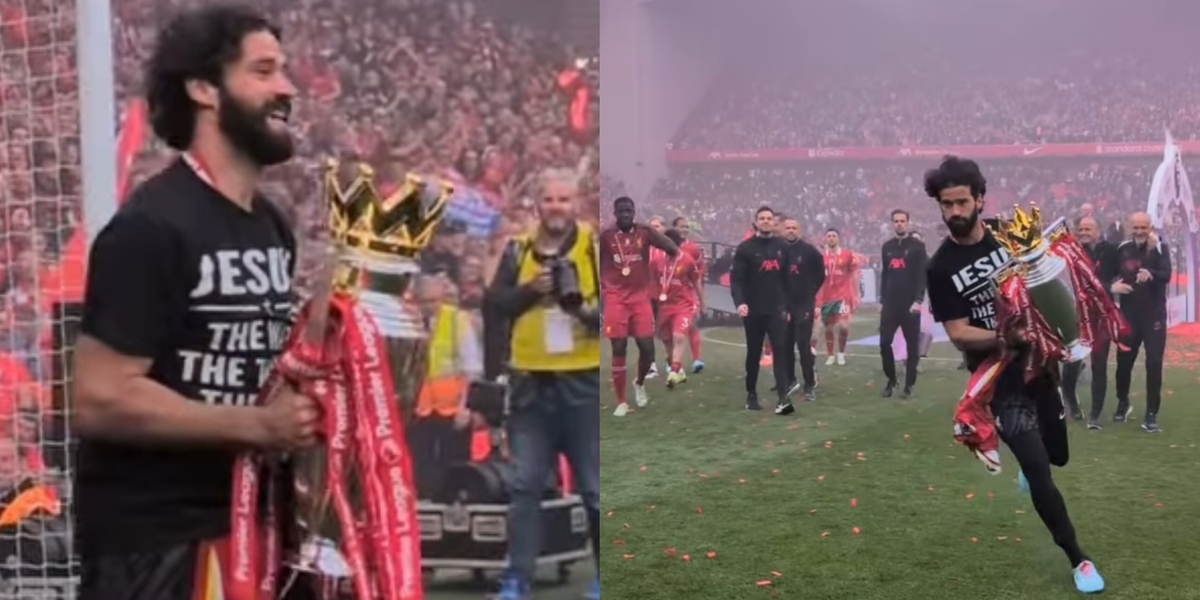 Alisson levanta taça da Premier League com camisa “Jesus é o caminho, a ...