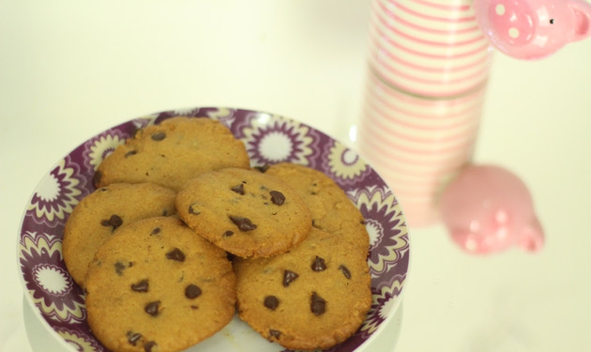 Cookies de Paçoquita Cremosa e gotas de chocolate - Guiame